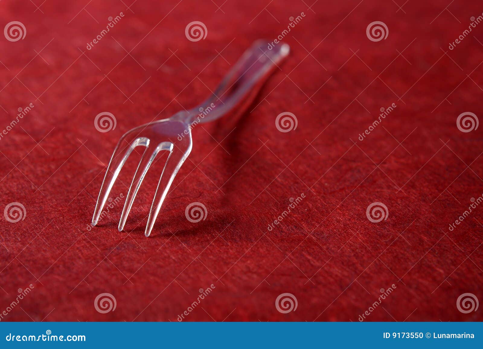 Transparent Plastic Fork on a Textured Vivid Stock Photo - Image of ...