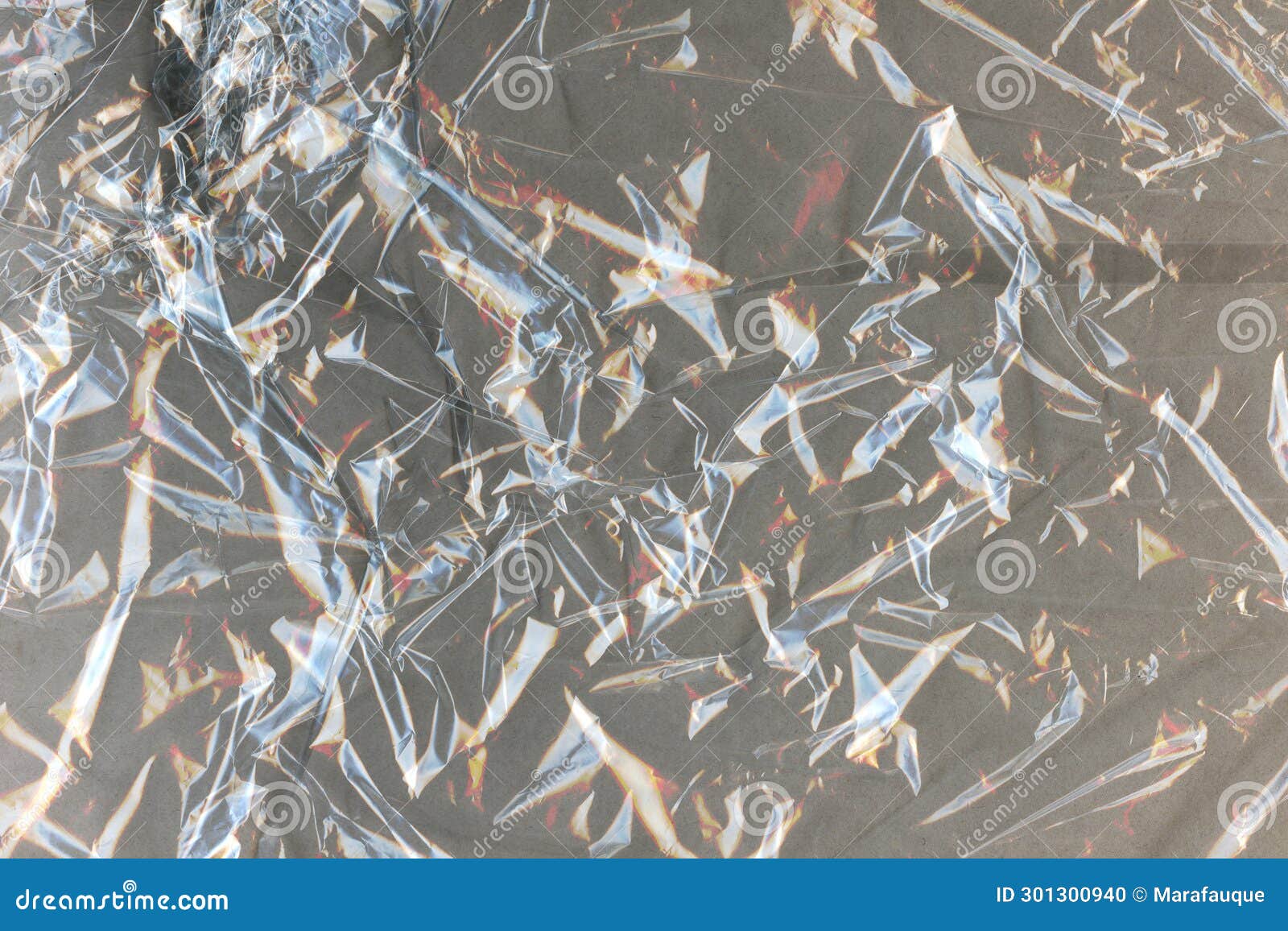 Transparent Plastic Overlay on Rough Cardboard Made from Recycled ...