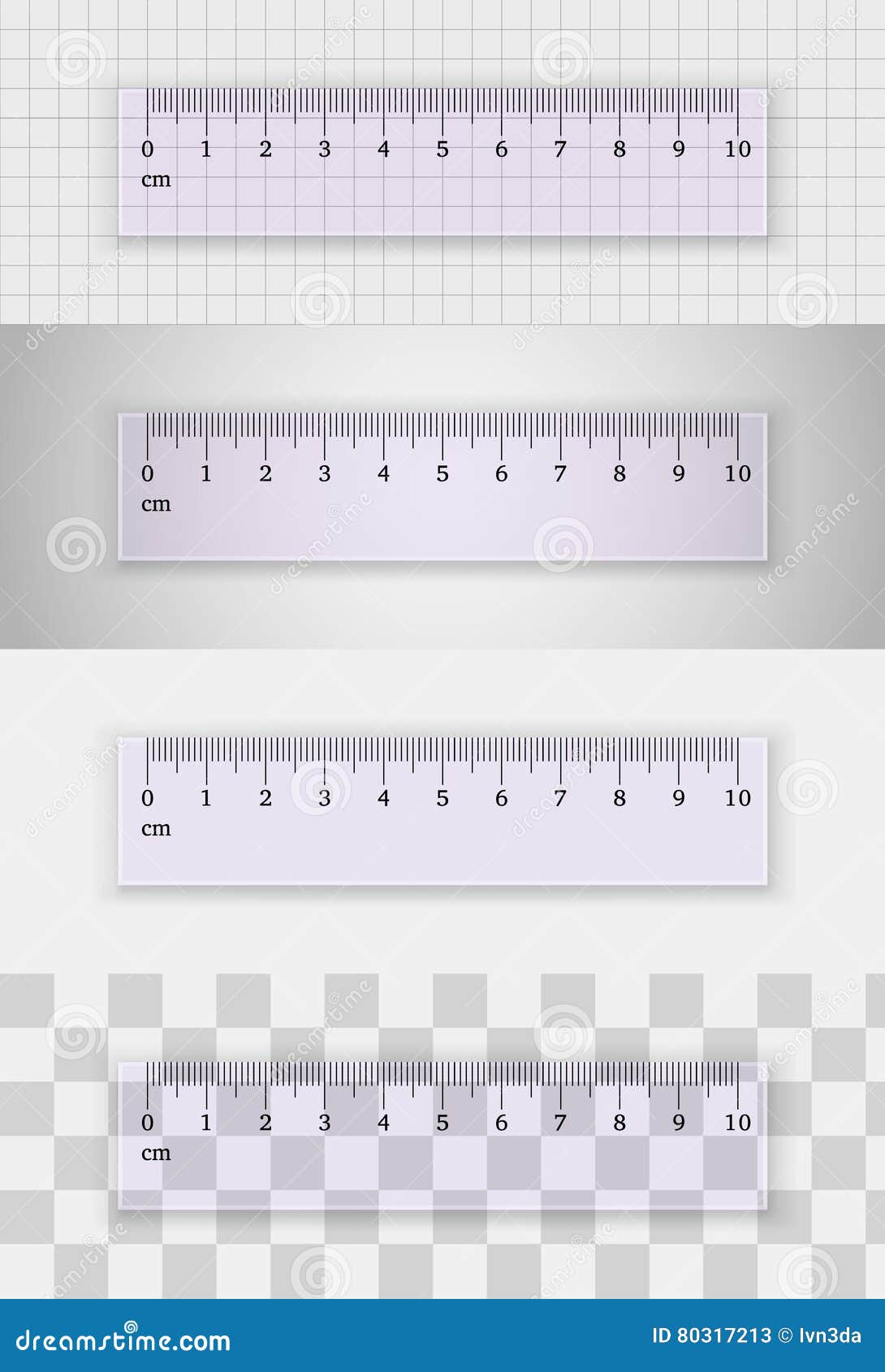Transparent Plastic Ruler 10 Centimeters Stock Vector - Illustration of ...