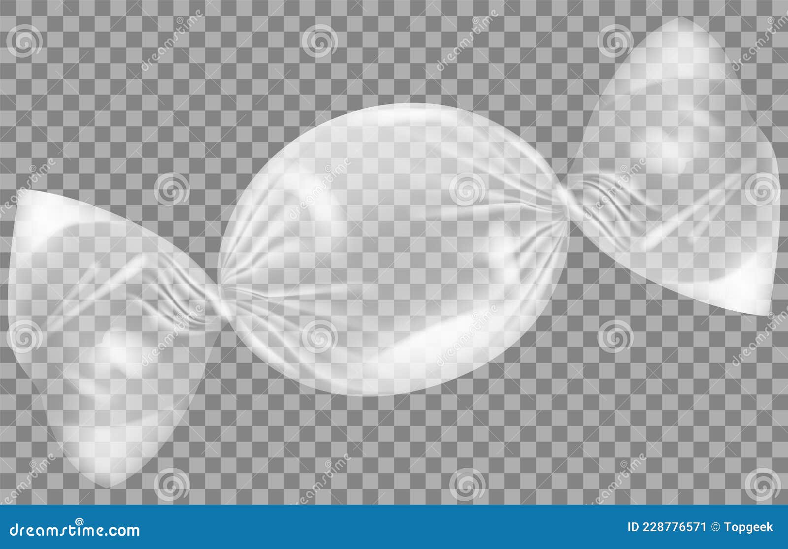 Transparent Plastic Wrap for Candy. Polyethylene Packaging for Storing ...