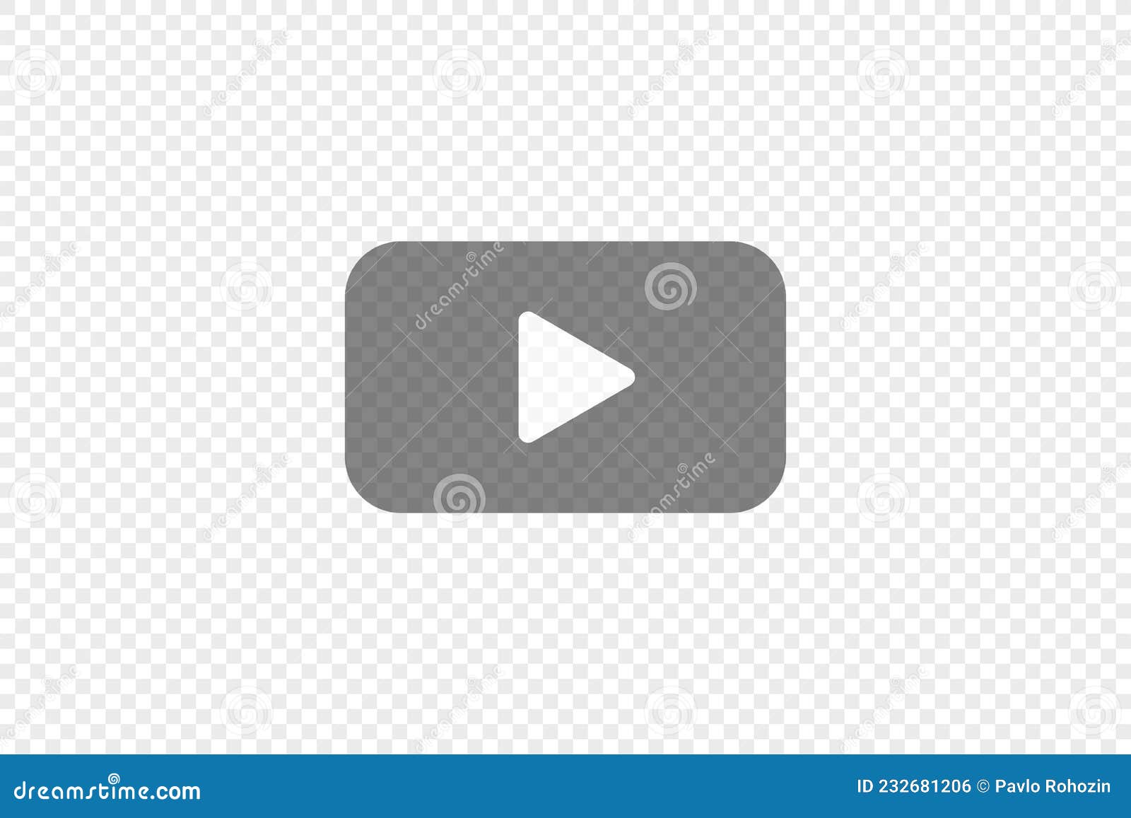 Transparent Play Button, Simple Icon for Your Design. Video Symbol ...