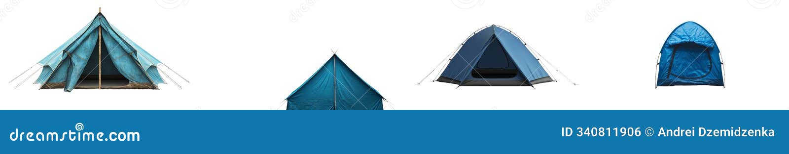 Transparent Png of a Blue Tent on a White Background Stock Photo ...