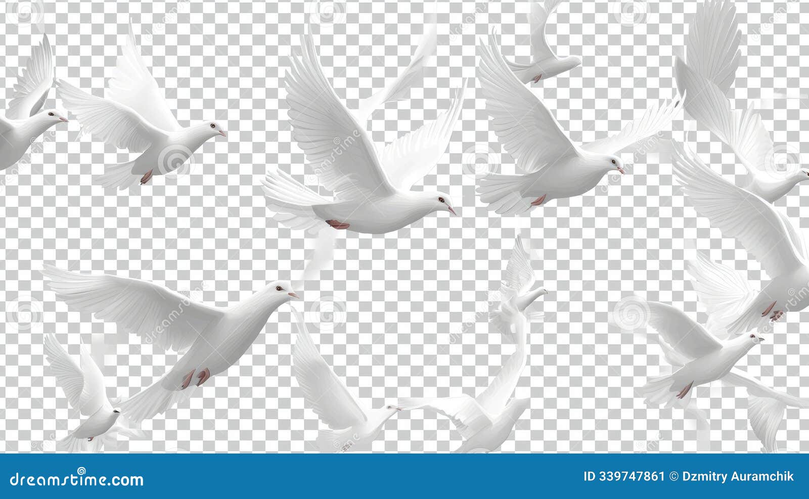 This Is A Transparent Png Of A Group Of Doves Flying In The Sky Royalty ...