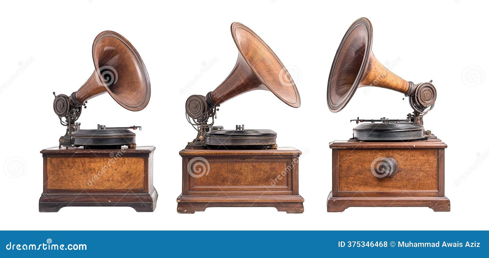Background With Gramophones Sketches Vector Illustration ...