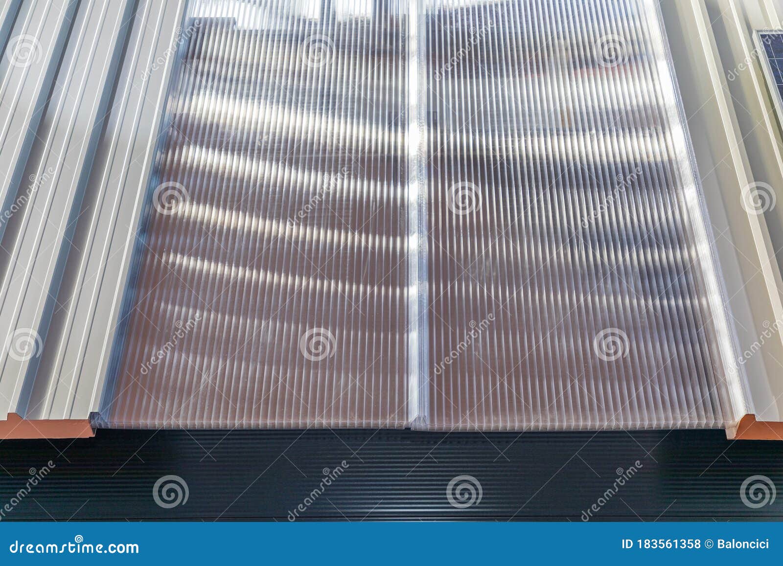 Transparent Polycarbonate Roof Stock Photo - Image of building ...