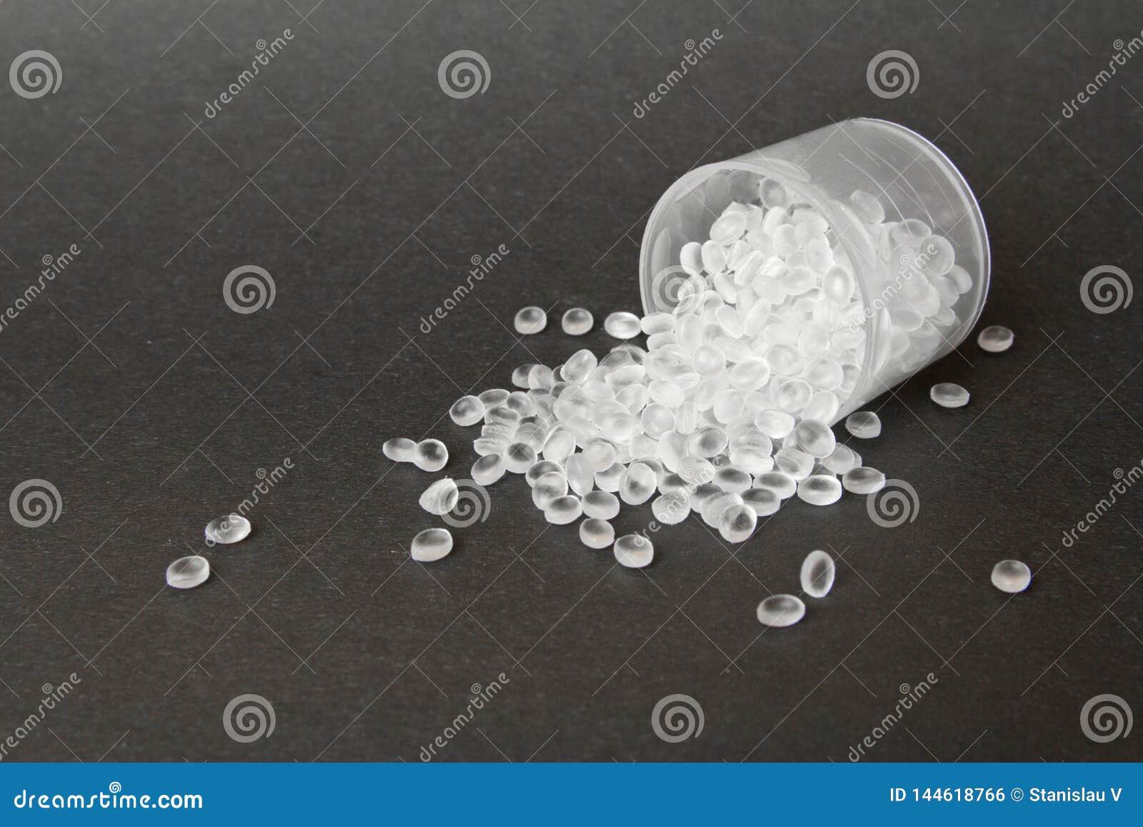 Transparent Polyethylene Granules. HDPE.Plastic Pellets Stock Photo ...