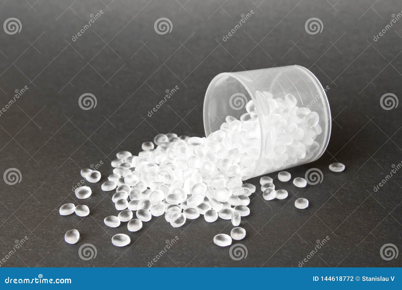 Transparent Polyethylene Granules. HDPE.Plastic Pellets Stock Photo ...