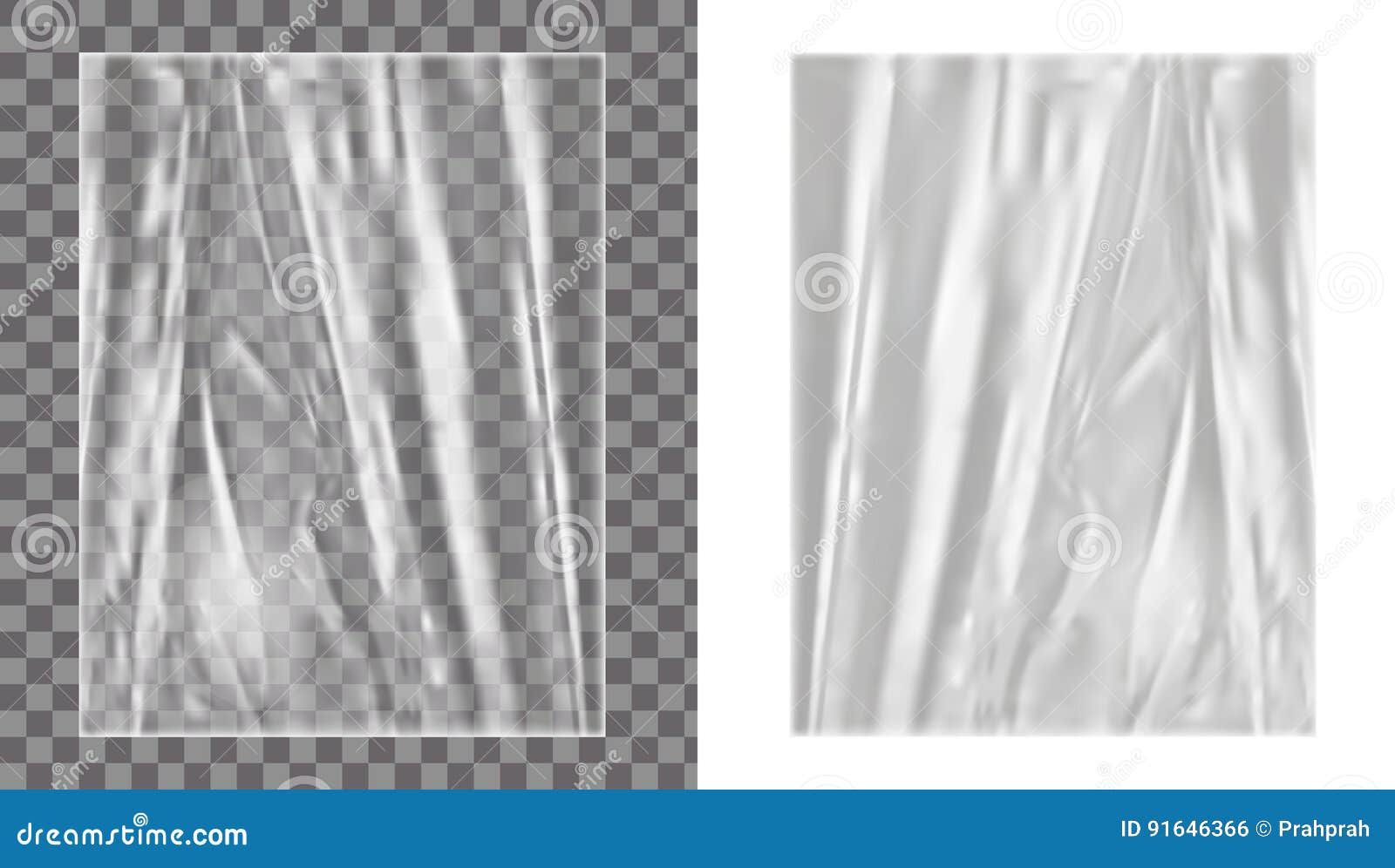 Transparent Polyethylene Plastic Warp Stock Vector - Illustration of ...