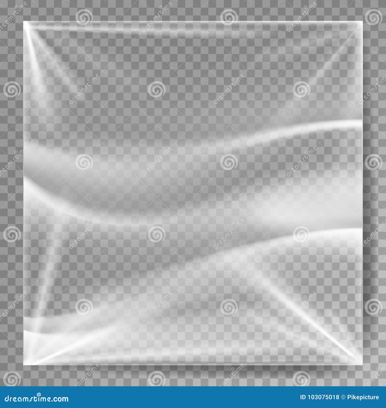 Transparent Polyethylene Vector. Plastic Warp Template for Your Design ...