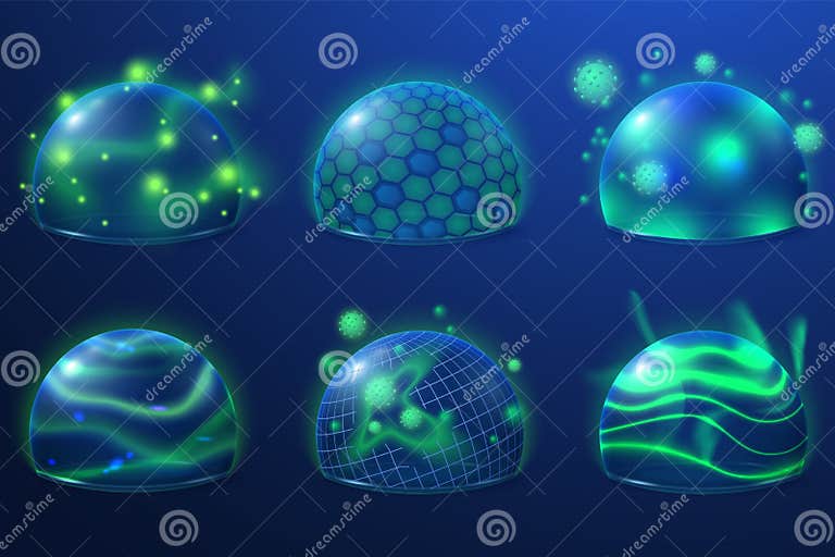 Transparent Protection. Safety Shield, Energy Bubbles for Protect Stock ...