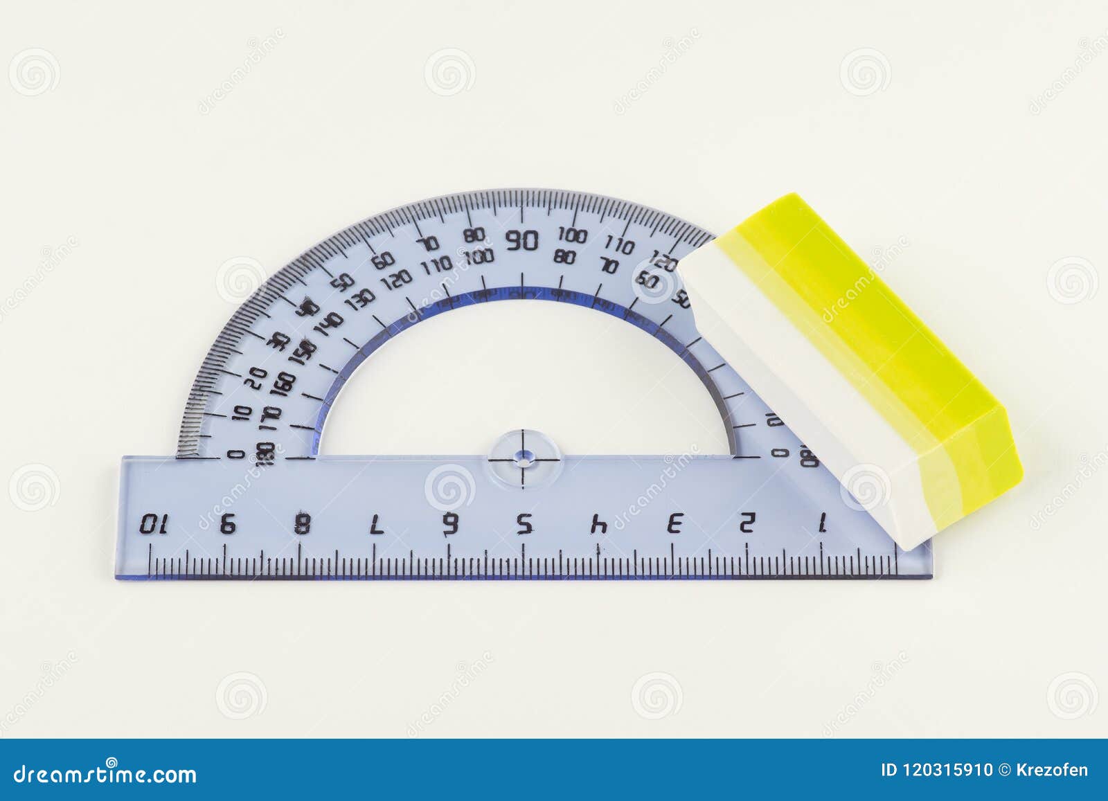 Transparent Protractor, Ruler And Square Stock Photography ...