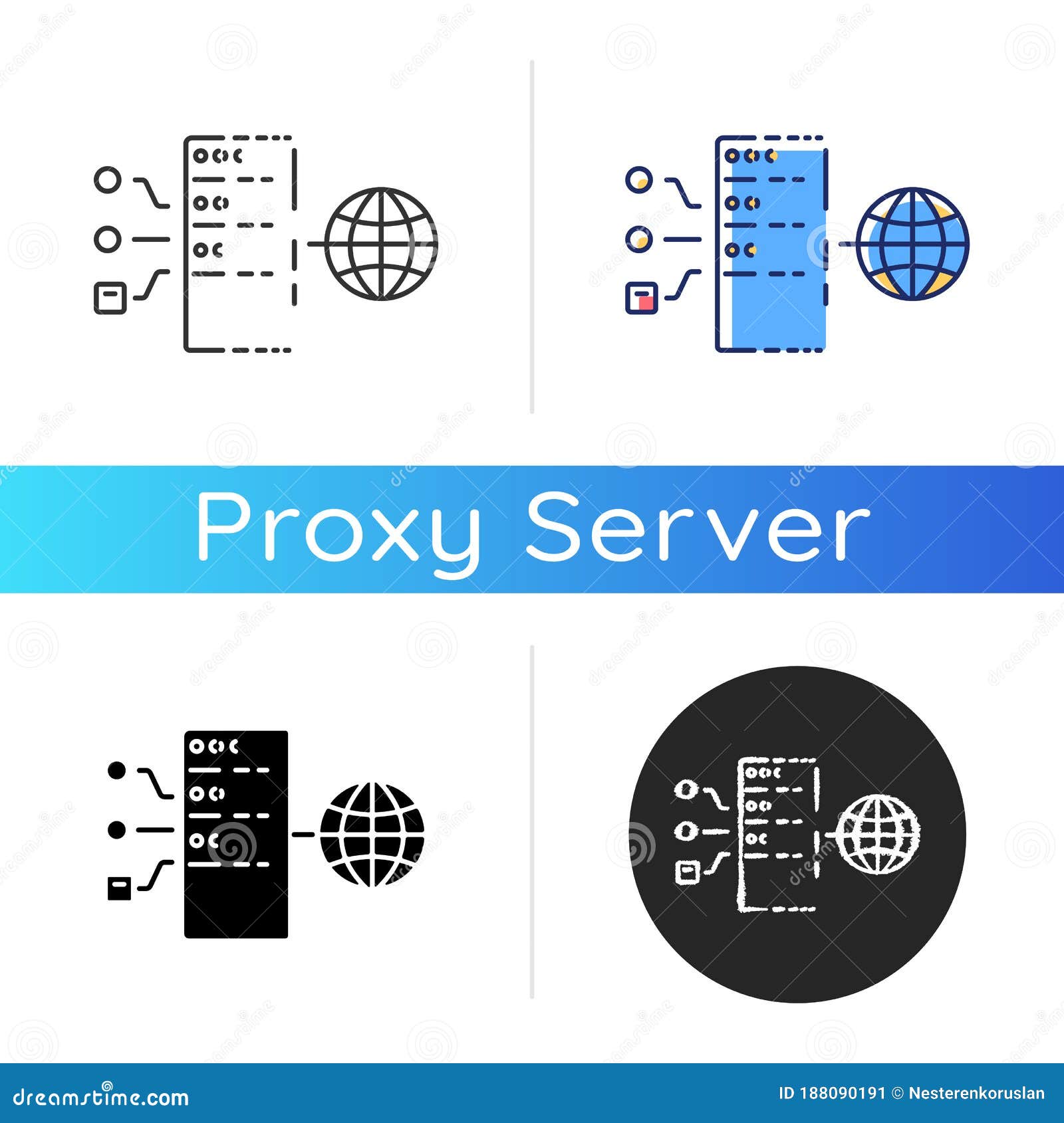 Transparent proxy icon stock vector. Illustration of clip - 188090191