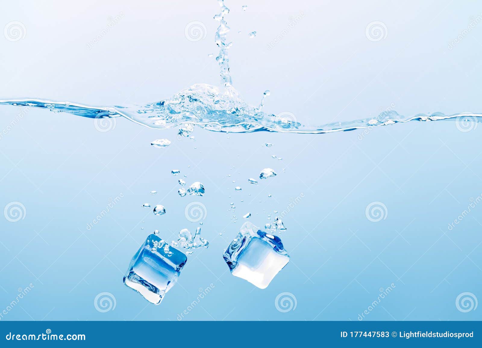 Pure Water with Splash and Square Stock Image - Image of fresh, freeze ...