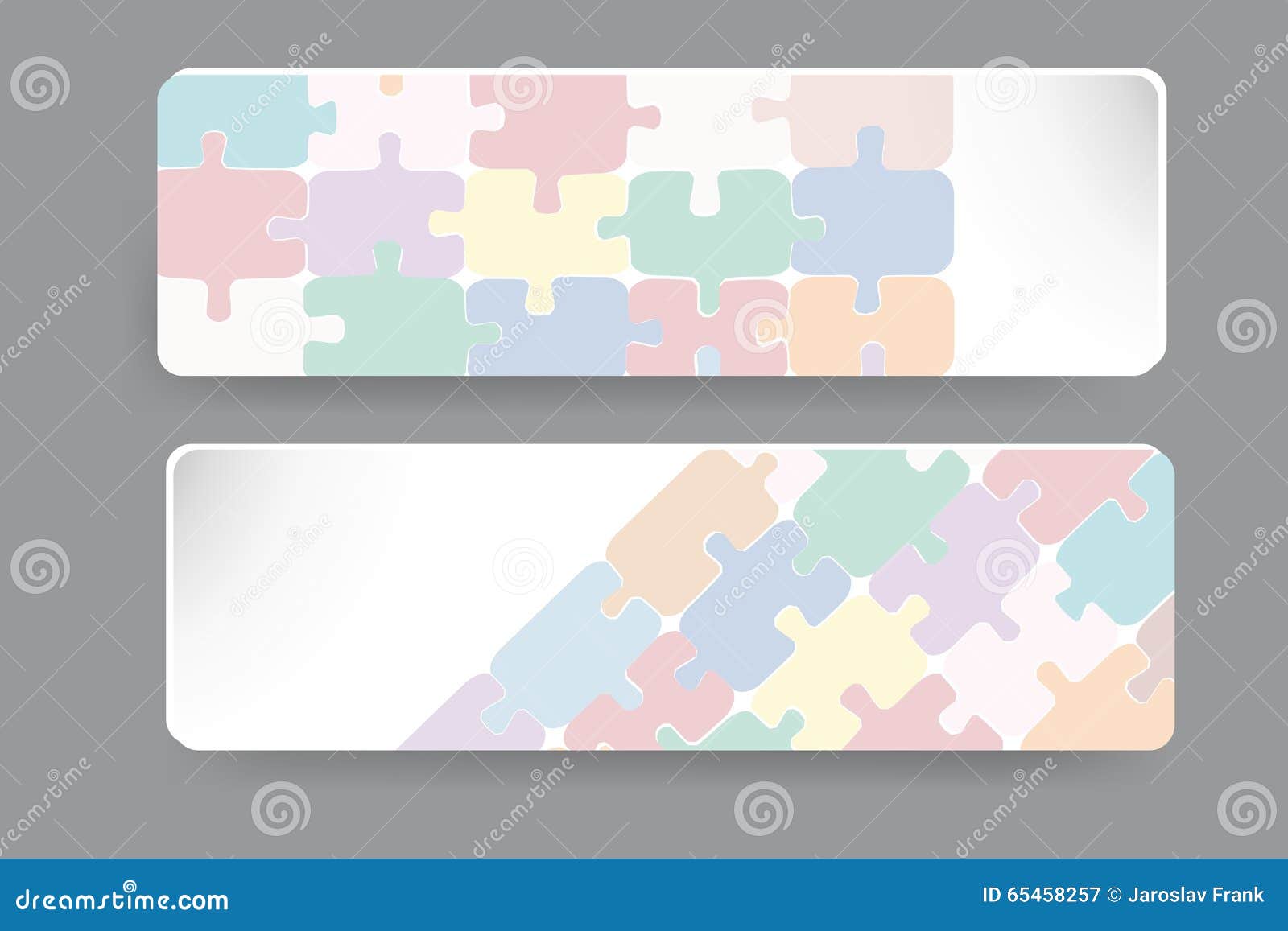Transparent Puzzle Dekor on the Paper Rectangles Stock Vector ...