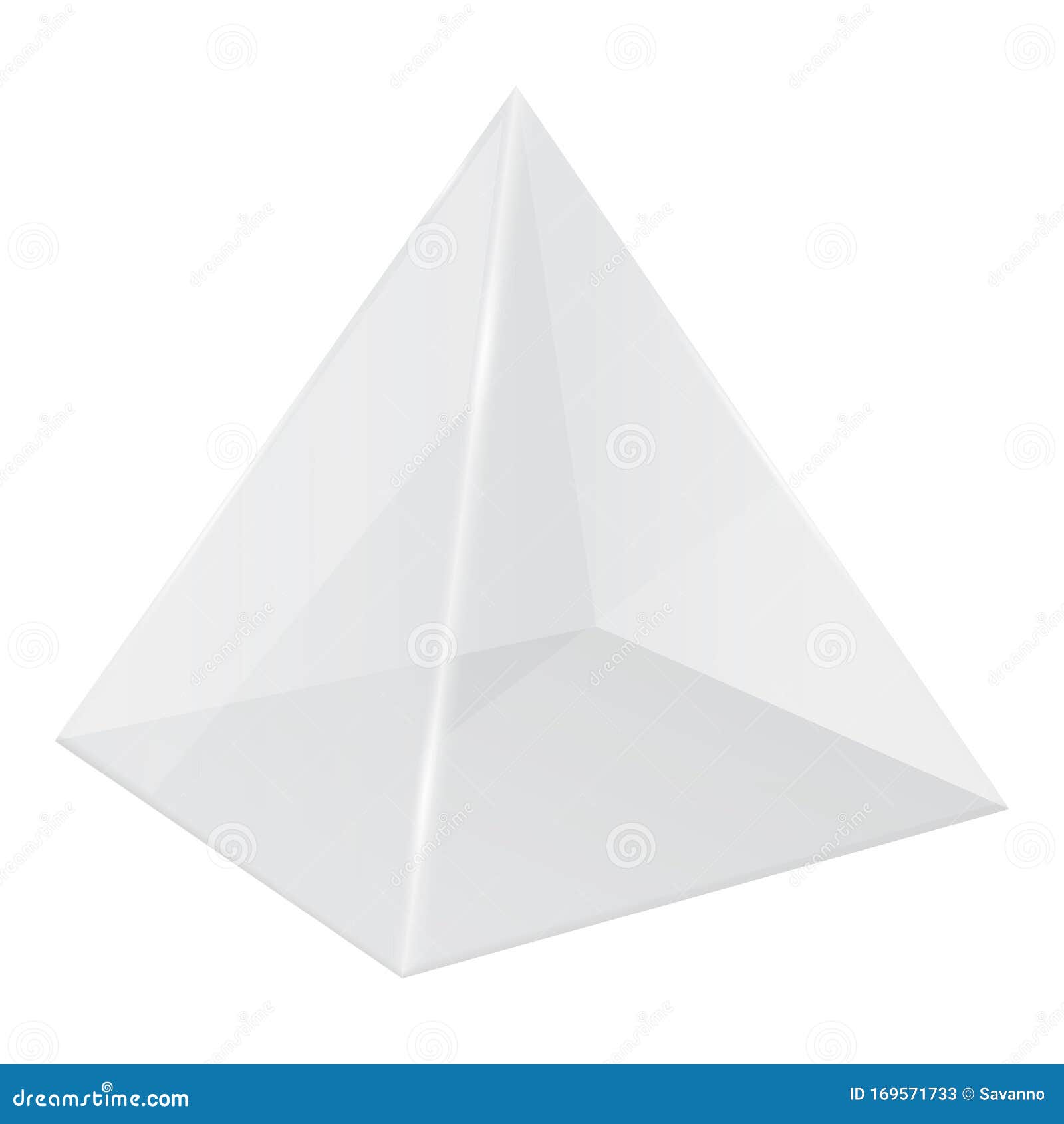 Transparent Pyramid. 3d Geometric Shape Stock Vector - Illustration of ...