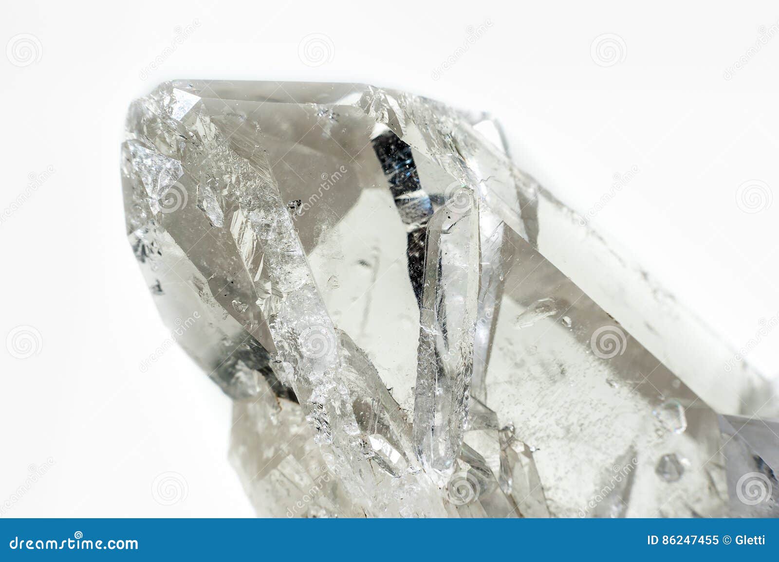 Transparent quartz crystal stock image. Image of beauty - 86247455