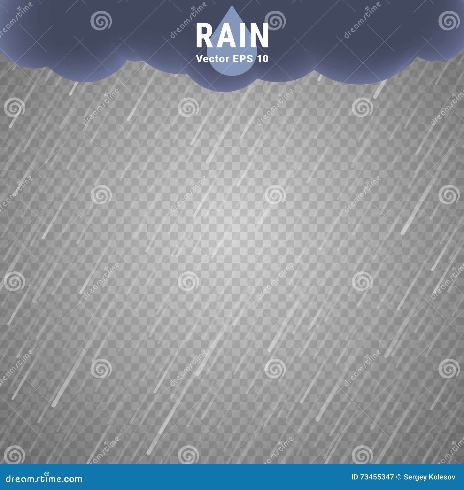 Transparent Rain Image stock vector. Illustration of background - 73455347