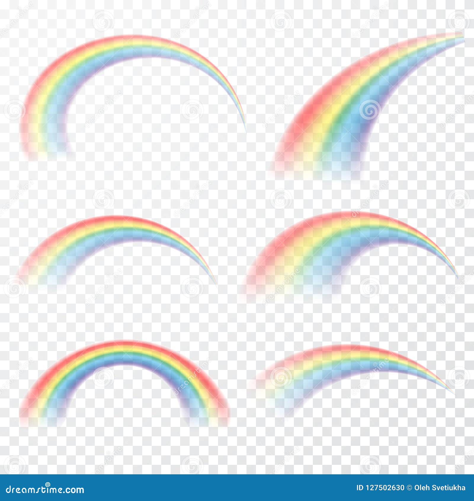Transparent Rainbow. Vector Illustration. Realistic Raibow On ...