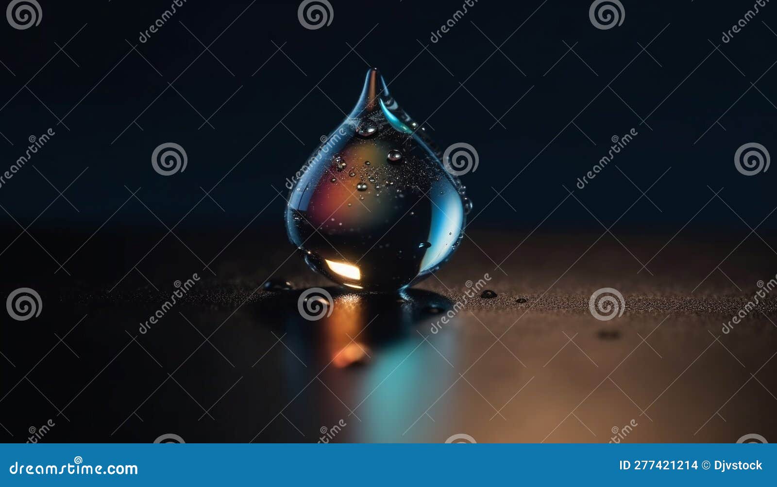 Transparent Raindrop on Leaf, Reflecting Nature Beauty Generated by AI ...