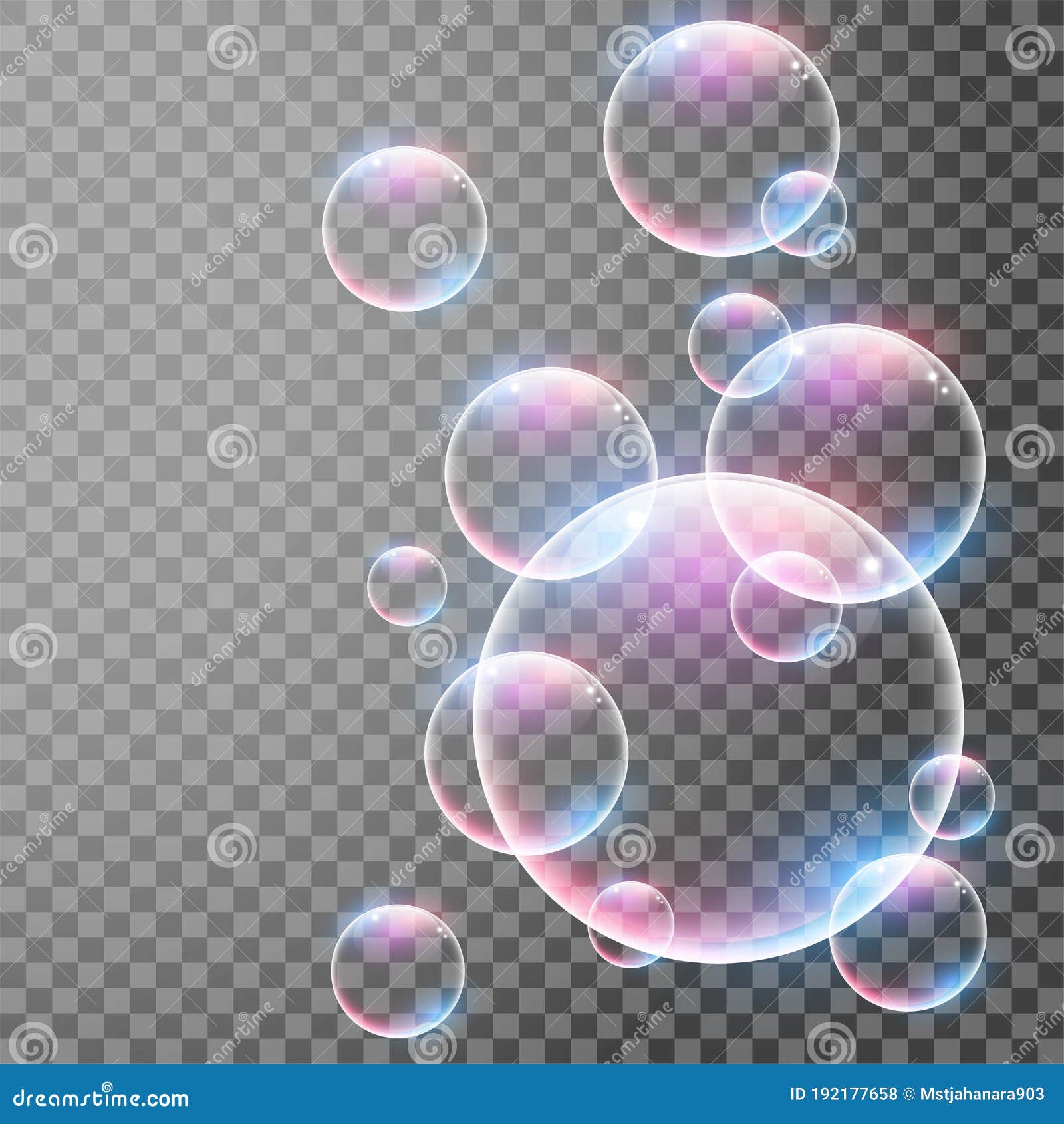 Transparent Realistic Bubbles with Reflections Stock Vector ...