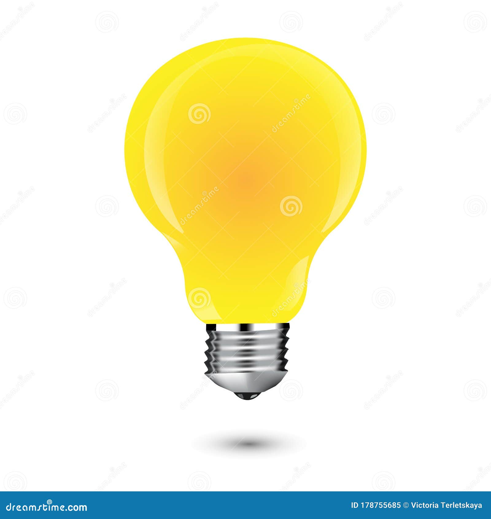 Transparent Realistic Glowing Light Bulb. Vector Stock Vector ...