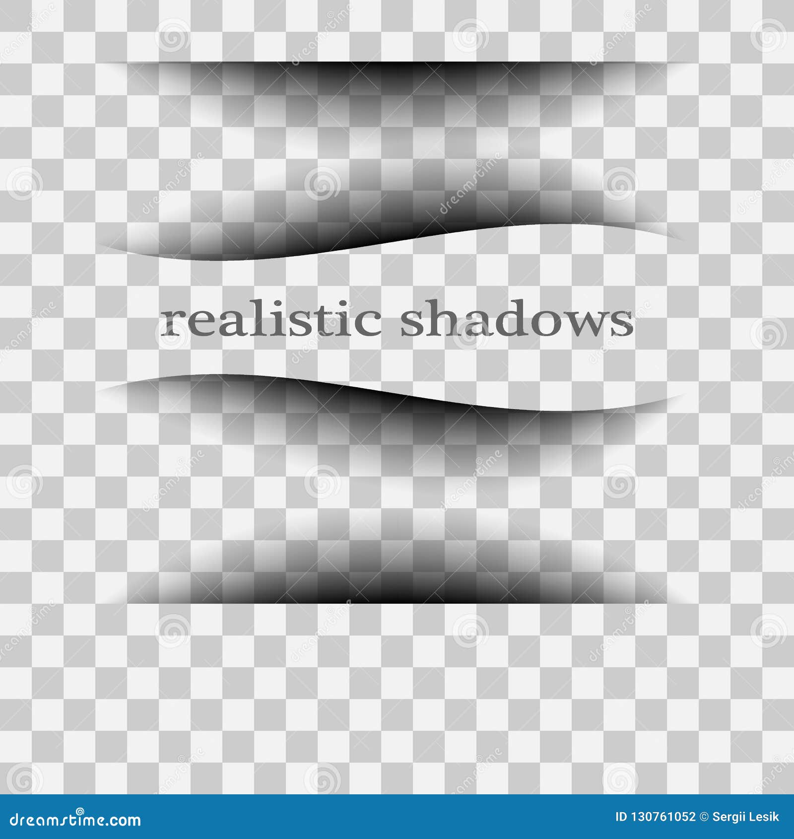 Transparent Realistic Paper Shadow Effect Set. Web Banner Stock Vector ...