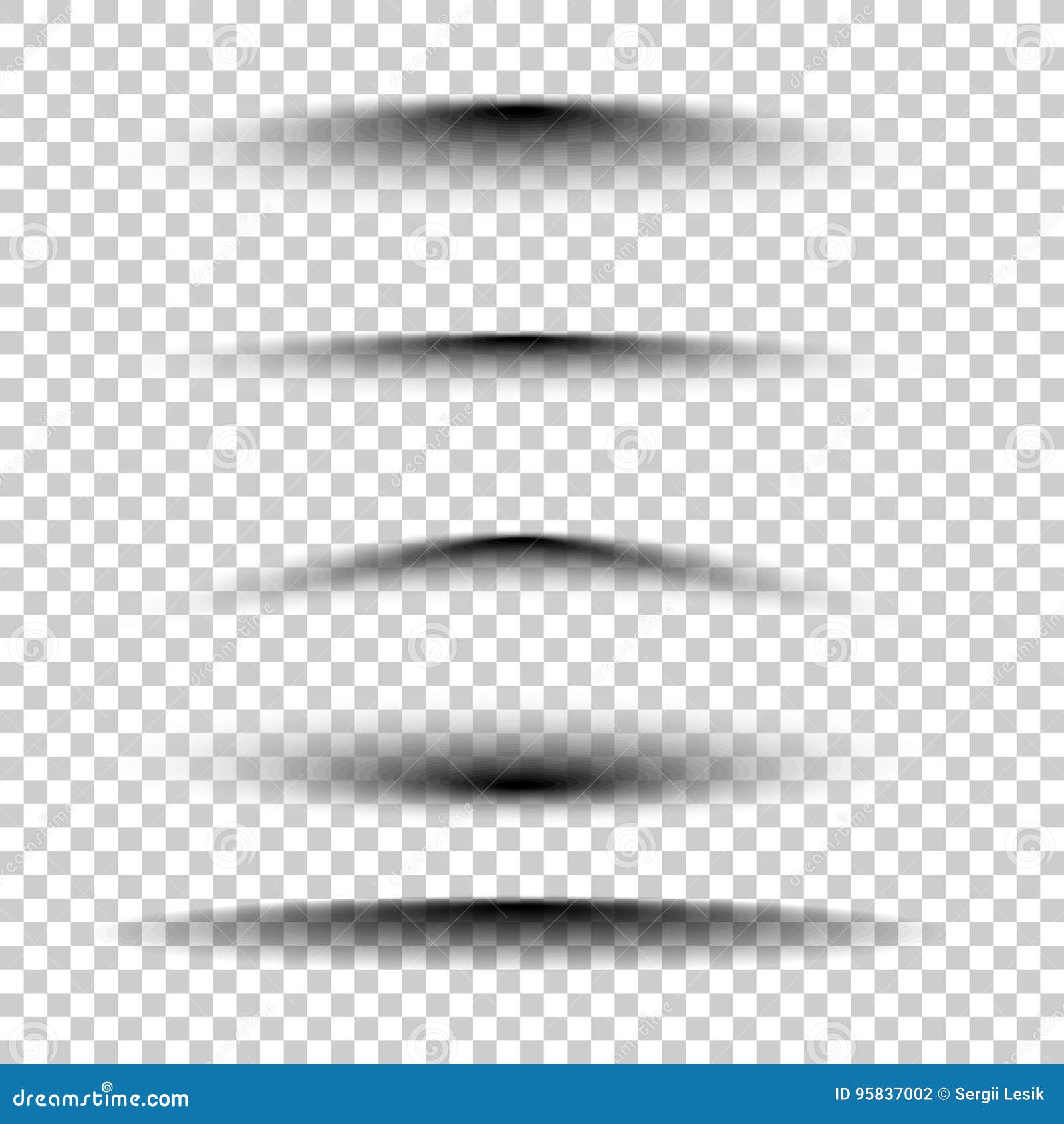 Transparent Realistic Paper Shadow Effects on a Checkered Background ...