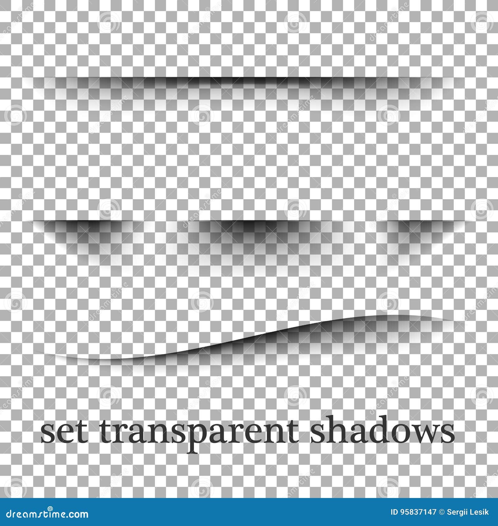 Transparent Realistic Paper Shadow Effects on a Checkered Background ...