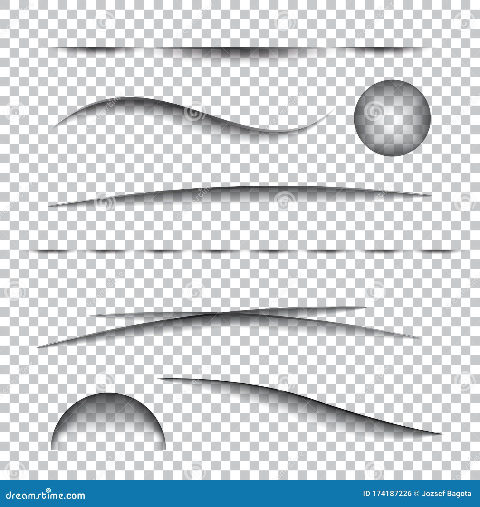Transparent Realistic Shadow Effects. Vector Illustration. Design ...