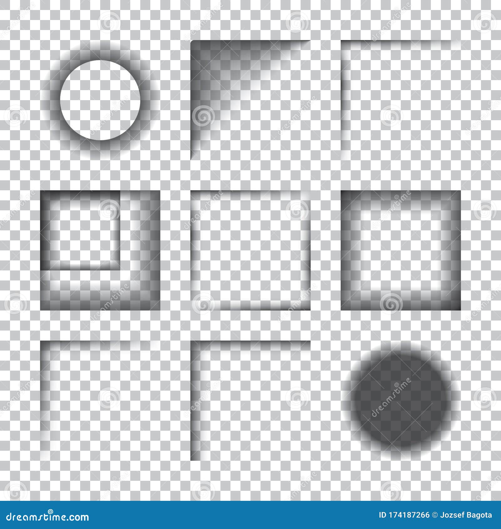 Transparent Realistic Shadow Effects. Vector Illustration. Design ...