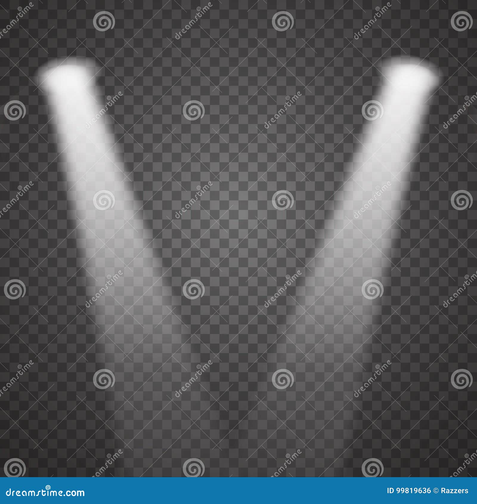Transparent Realistic Vector Stage Light Effect Stock Vector ...
