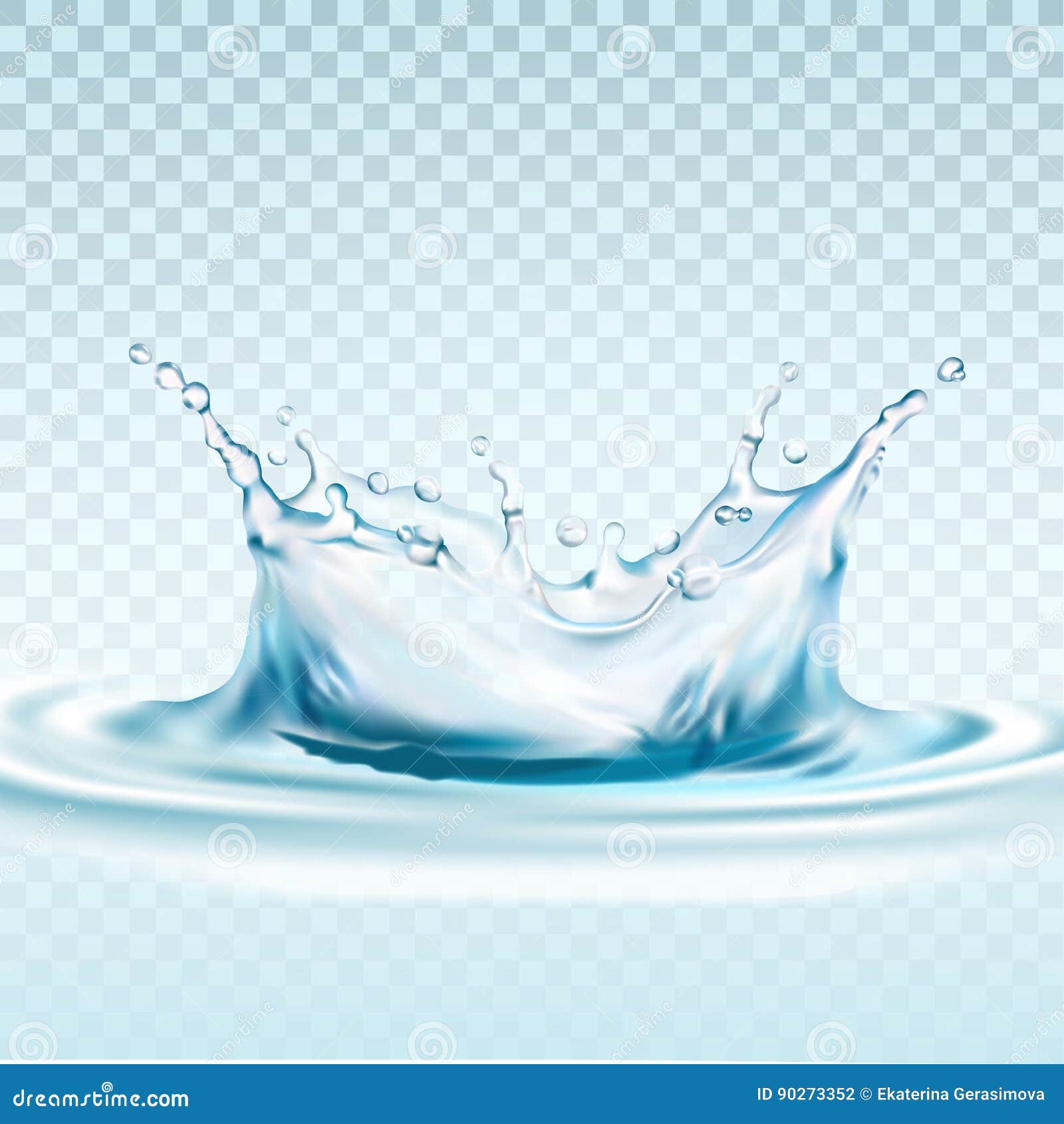 Transparent Realistic Water Splash. Vector Illustration Stock Vector ...