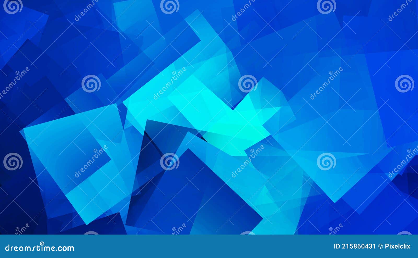 Transparent Rectangular Shapes in Blue Colors. Stock Illustration ...