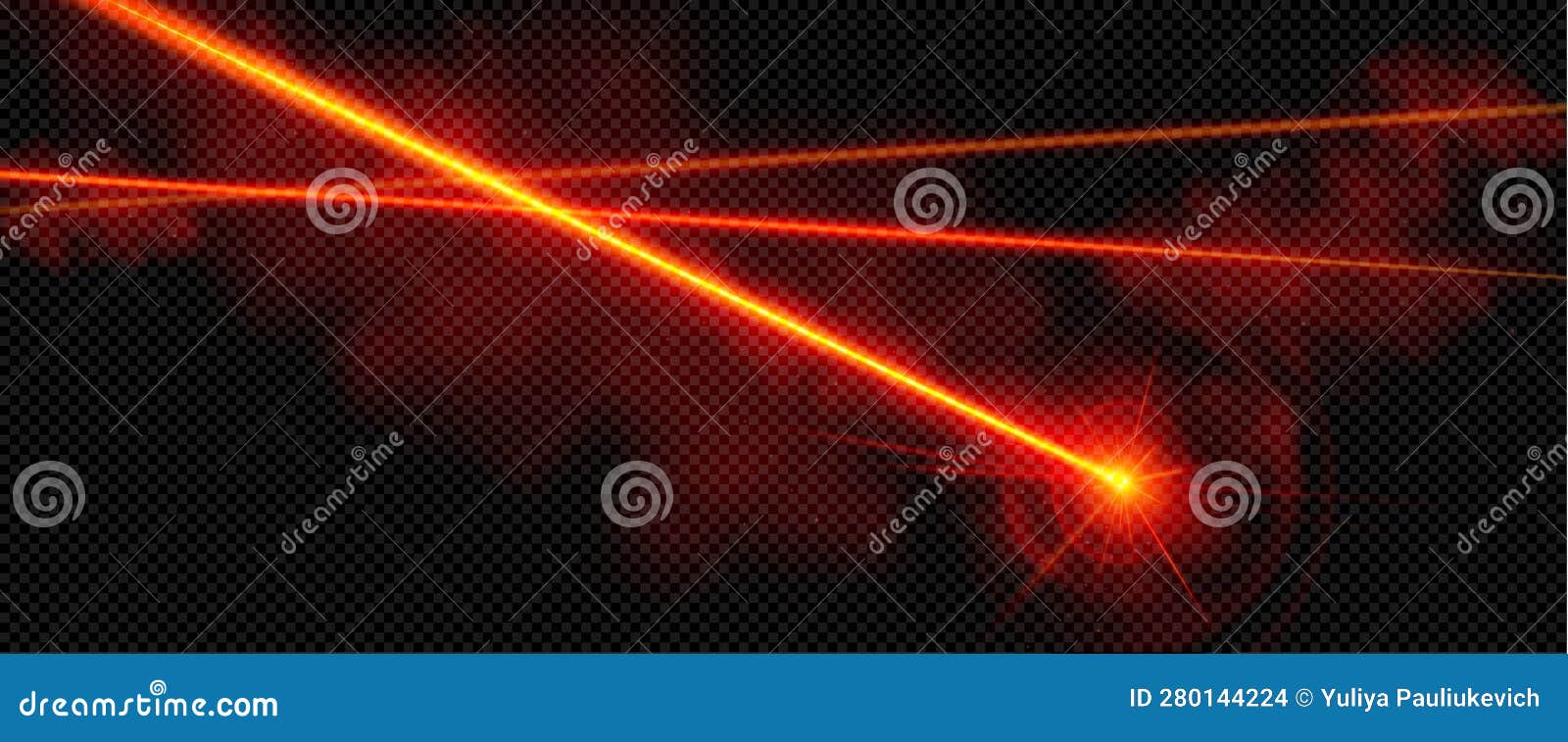 Transparent Red Laser Light Beam Vector Effect Stock Vector ...