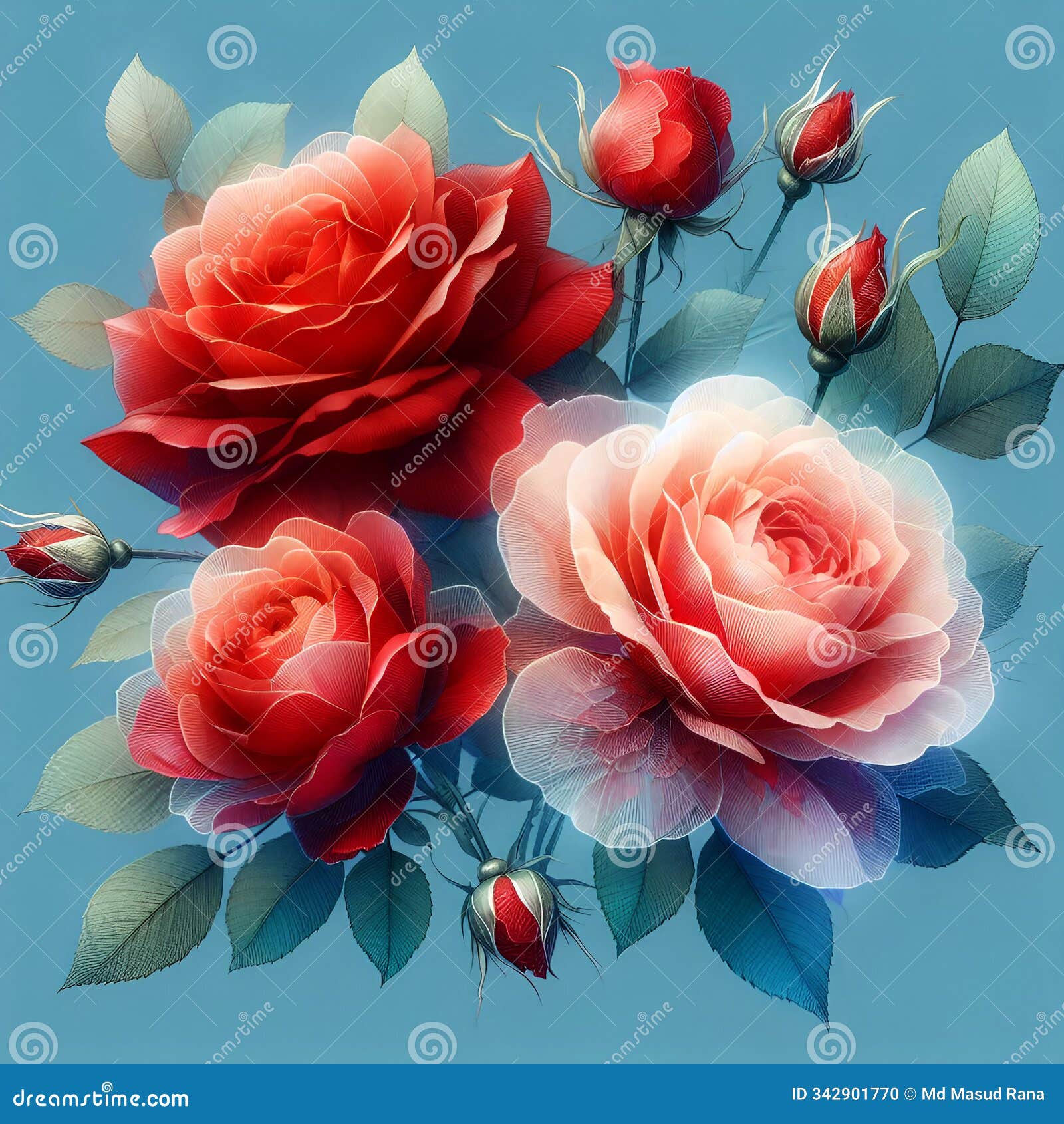 Transparent Red Rose Flower Stock Photo - Image of passion, closeup ...