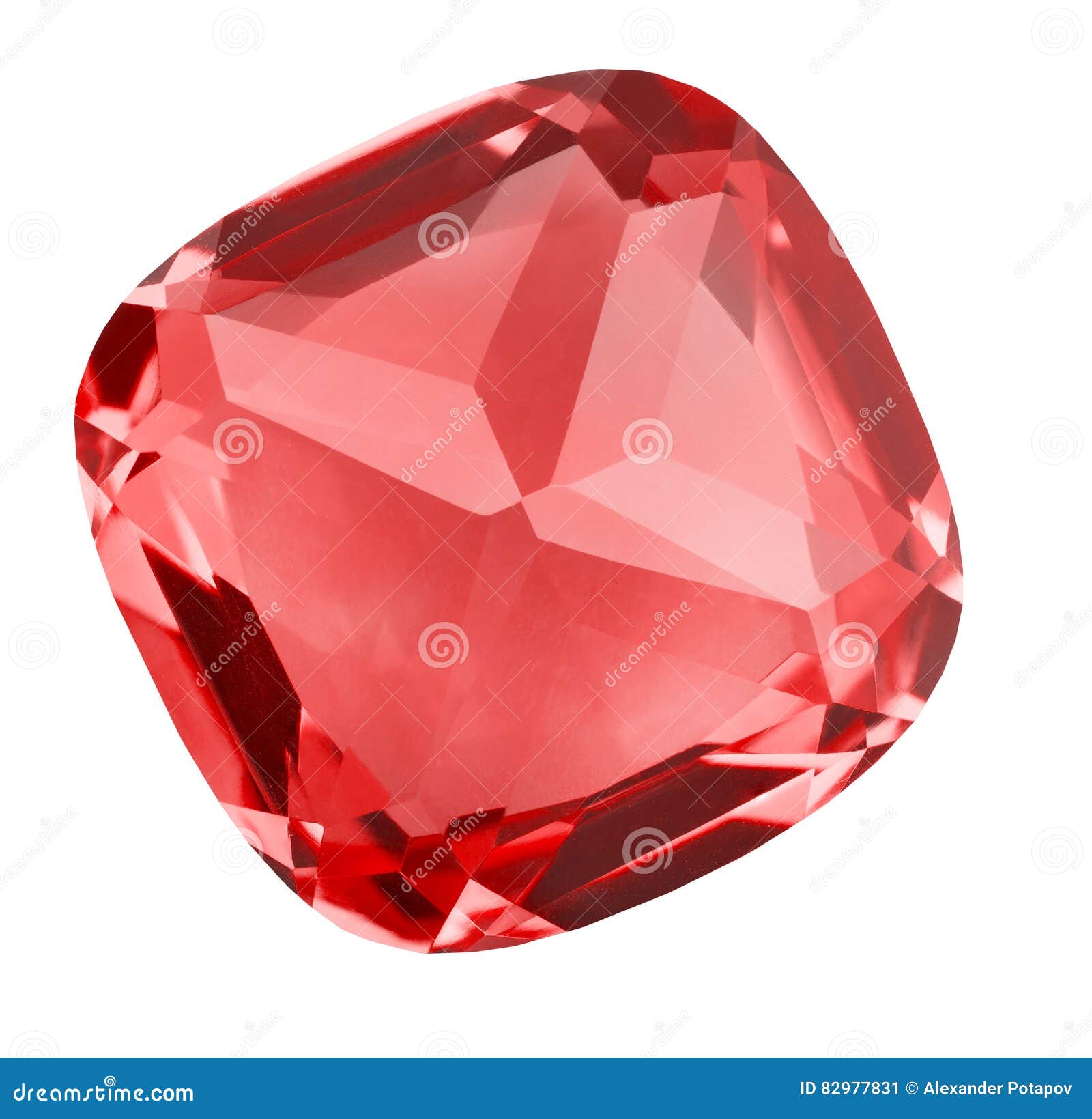 Transparent Red Ruby Gem on White Stock Image - Image of mineral ...