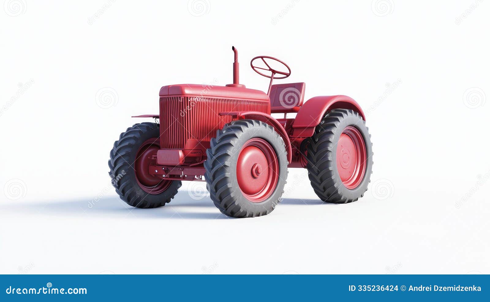 Transparent Red Wheeled Tractor with Modern Design Stock Photo - Image ...