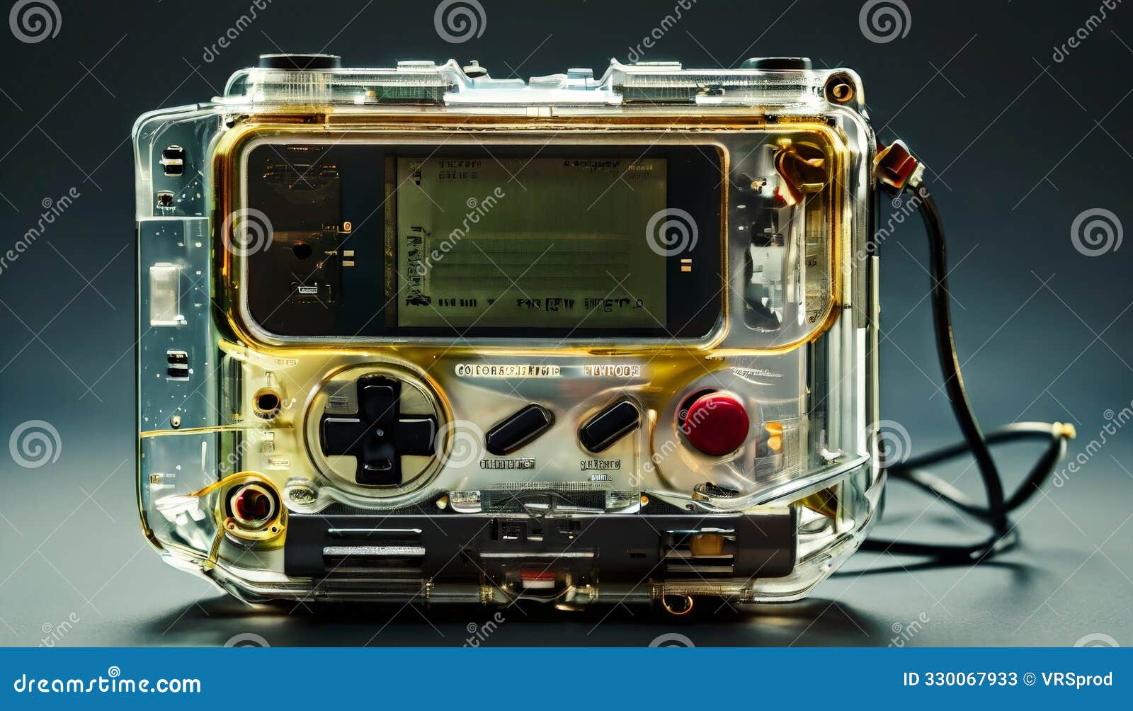 Transparent Retro Handheld Game Console Stock Image - Image of play ...