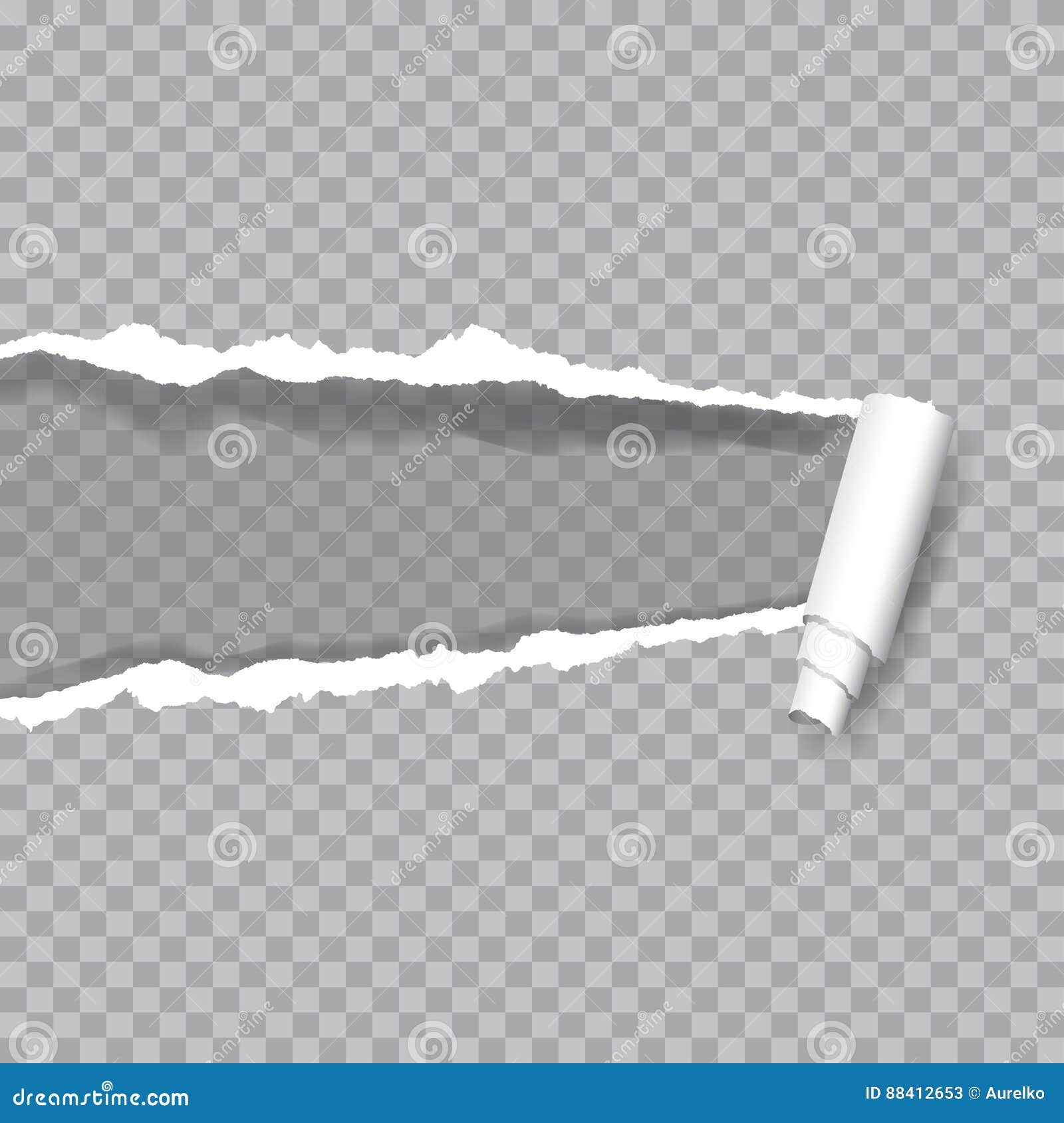 Transparent ripped paper stock vector. Illustration of header - 88412653