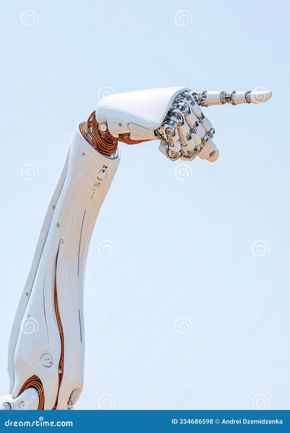 Transparent Robot Hand Click Sticker Stock Photo - Image of ...