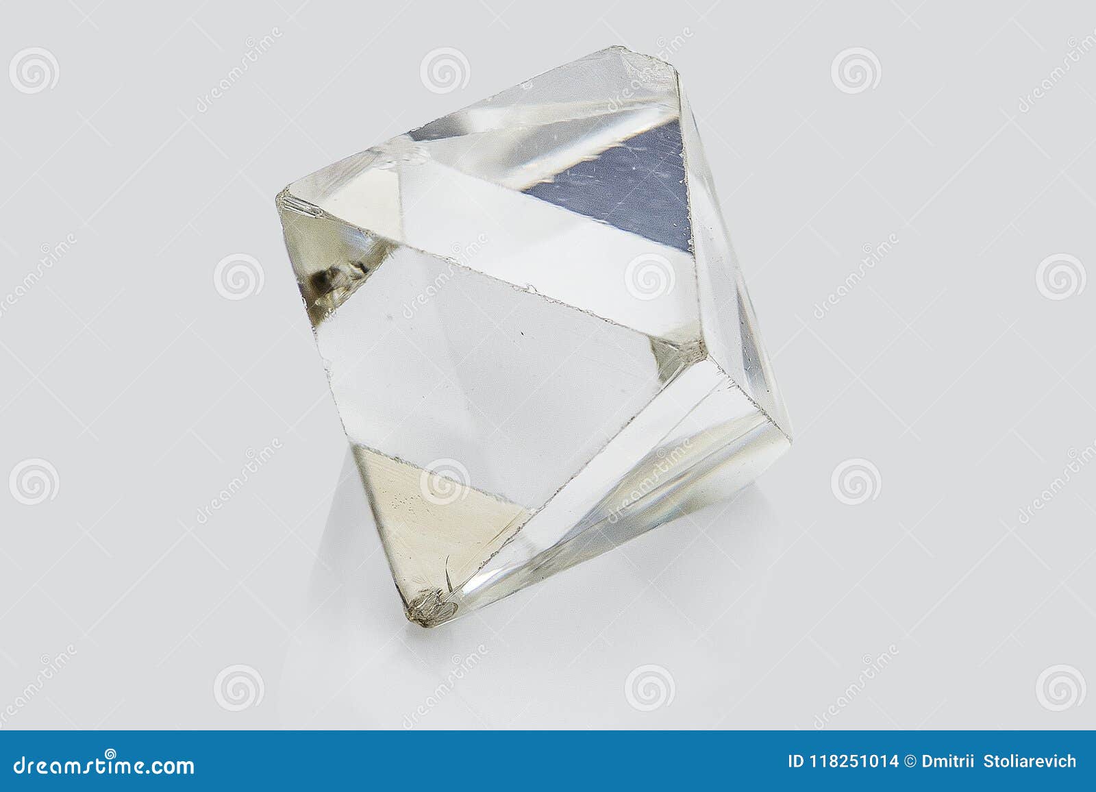 Transparent Rough Diamond Isolated on White Background Stock Photo ...