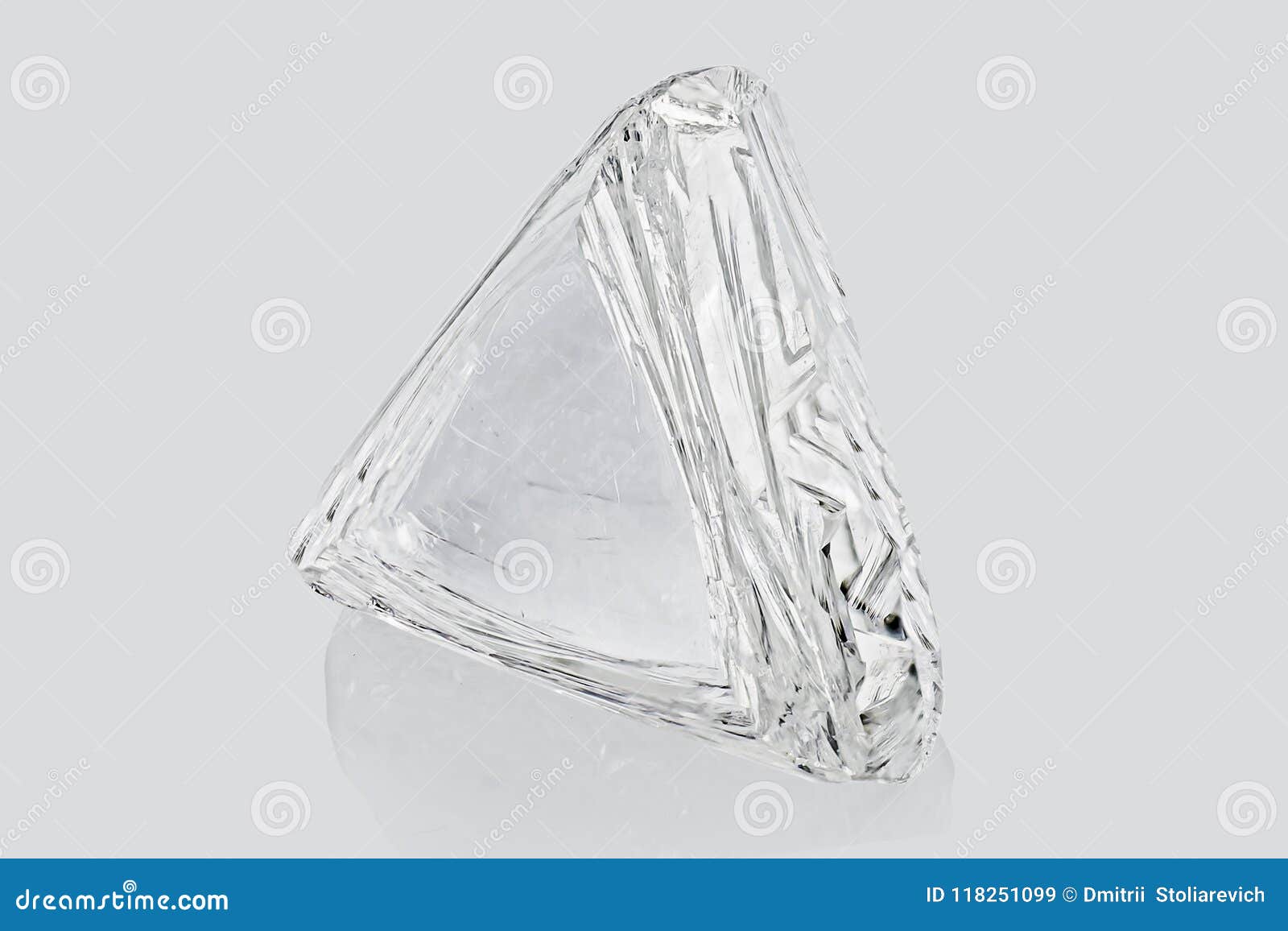Transparent Rough Diamond Isolated on White Background Stock Image ...