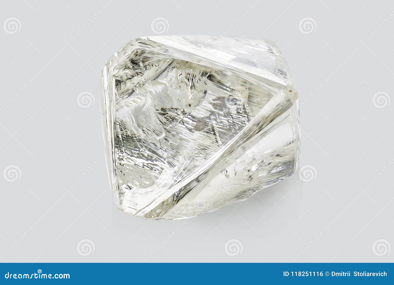 Transparent Rough Diamond Isolated on White Background Stock Photo ...