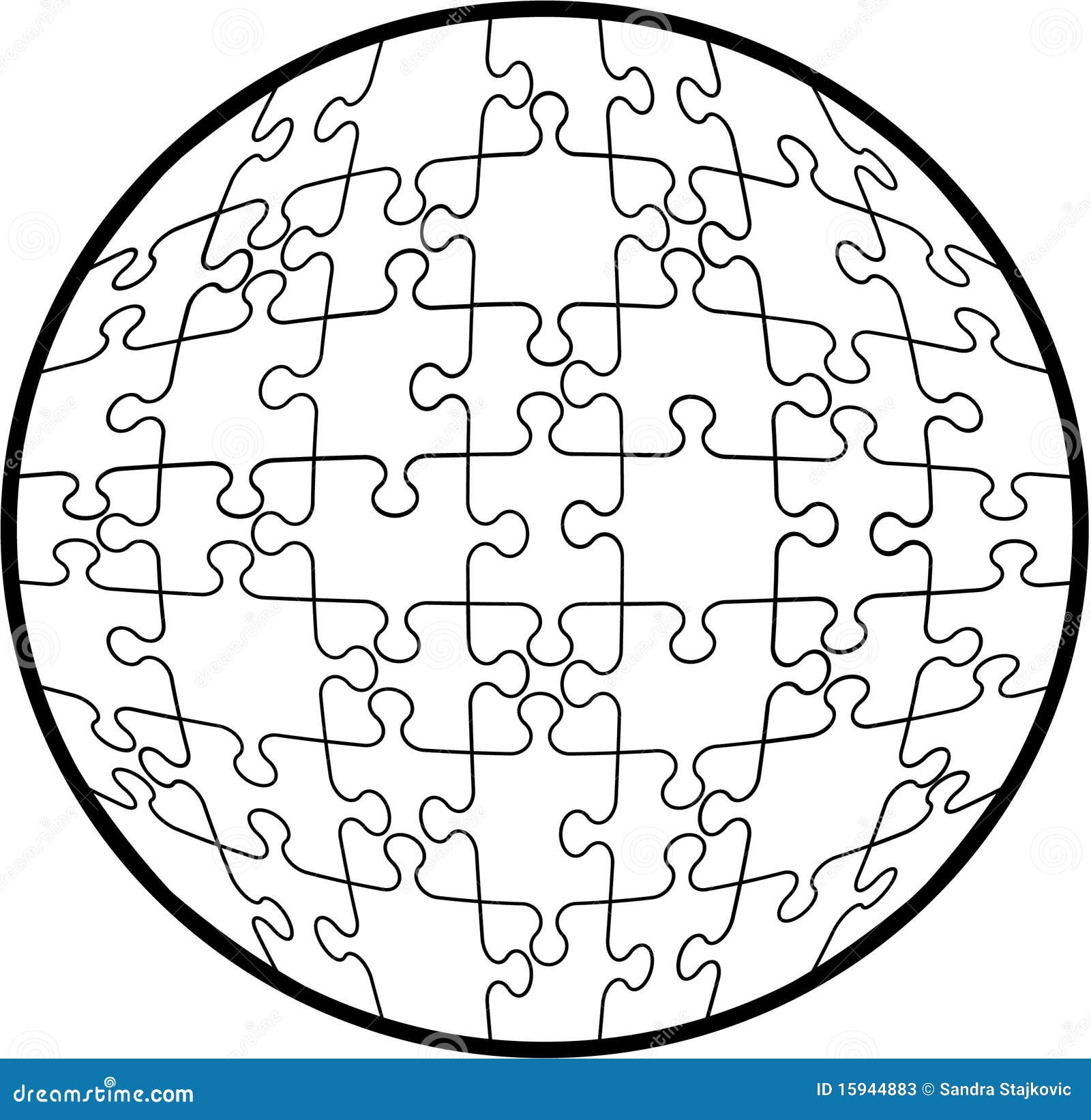 Transparent rounded puzzle stock vector. Illustration of metaphor ...