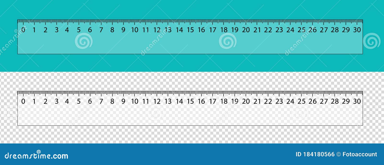 Transparent Ruler - Realistic Ruler Scale - Vector Illustration ...