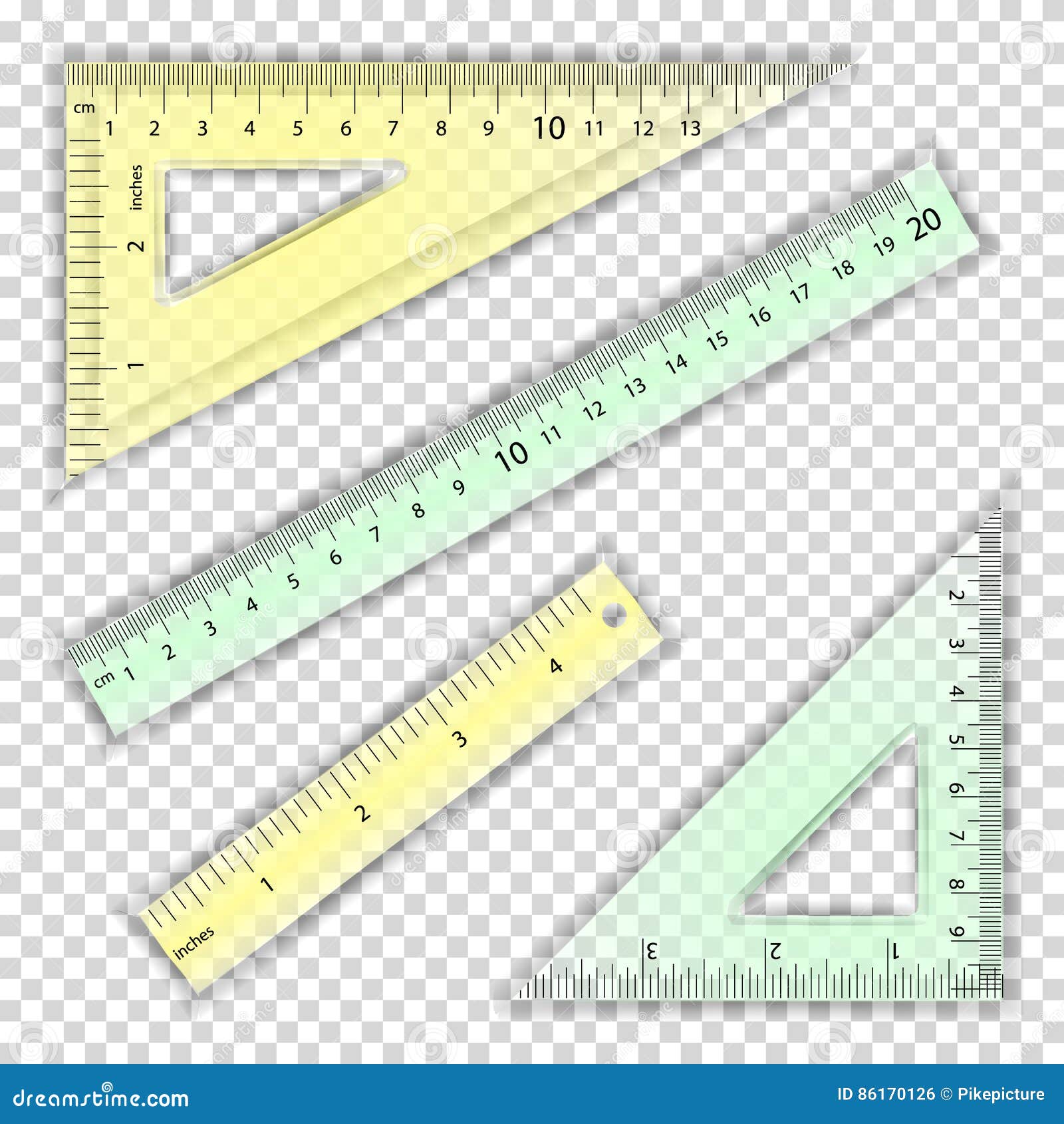 Transparent Ruler - Realistic Ruler Scale - Vector Illustration ...