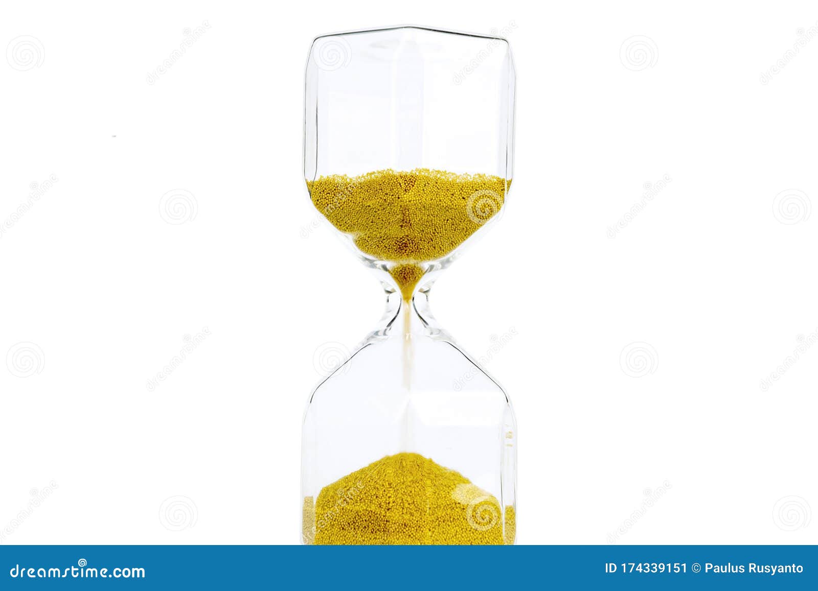 Transparent Sand Clock or Hourglass Stock Image - Image of pressure ...