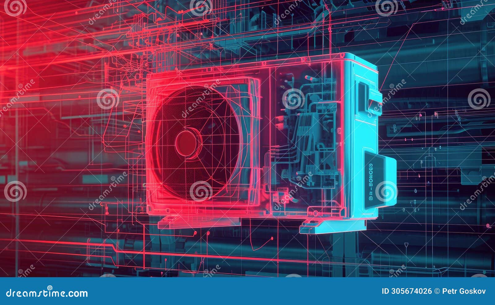 Exploded View of Air Conditioner Components Stock Photo - Image of ...