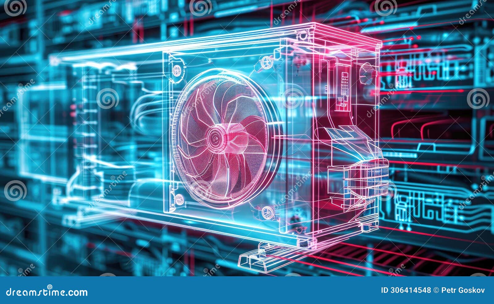 Exploded View of Air Conditioner Components Stock Photo - Image of ...
