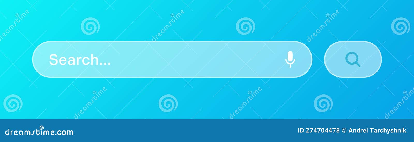 Transparent Search Bar. Internet Browser Engine with Search Box ...
